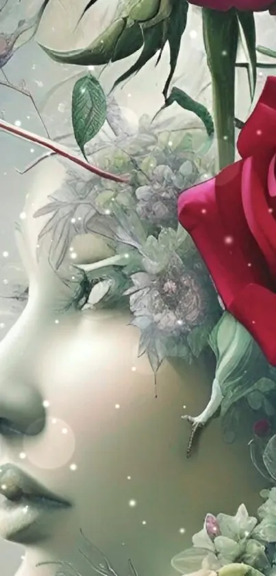 Surreal Rose Portrait Wallpaper - free download
