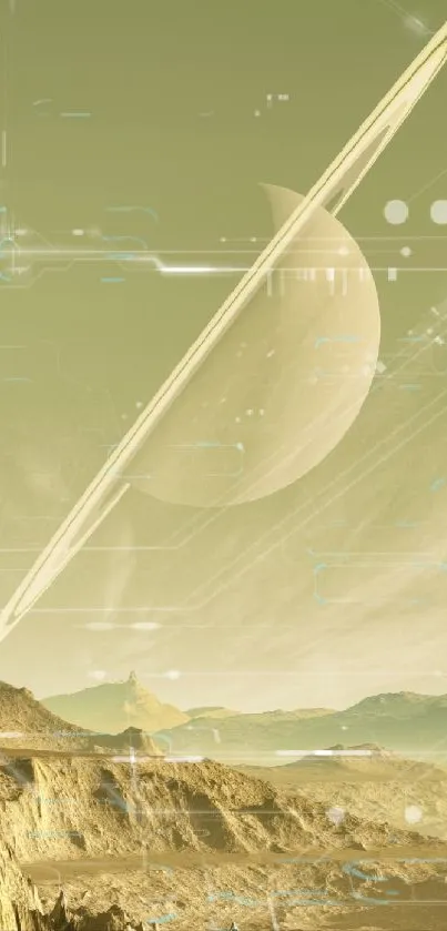 Surreal Saturn Landscape Wallpaper - free download