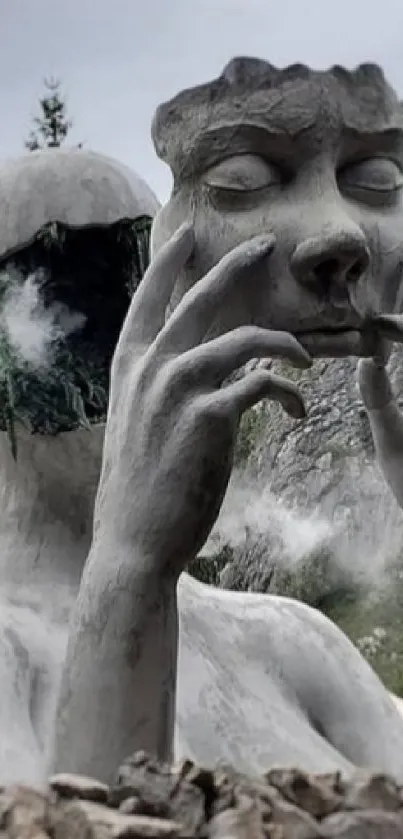 Surreal Stone Face Wallpaper - free download