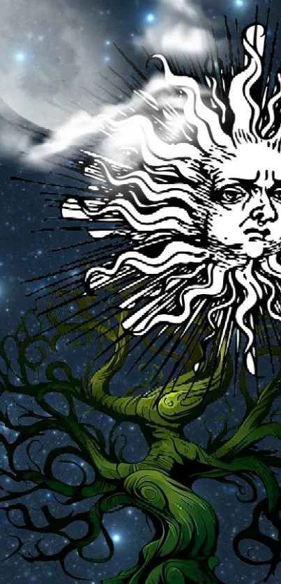 Surreal Sun and Moon Art - free download