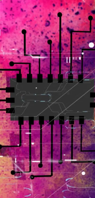 Tech Circuit Vibrant Wallpaper - free download