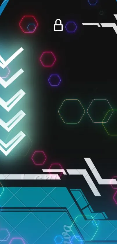 Techy Blue Glow Wallpaper - free download