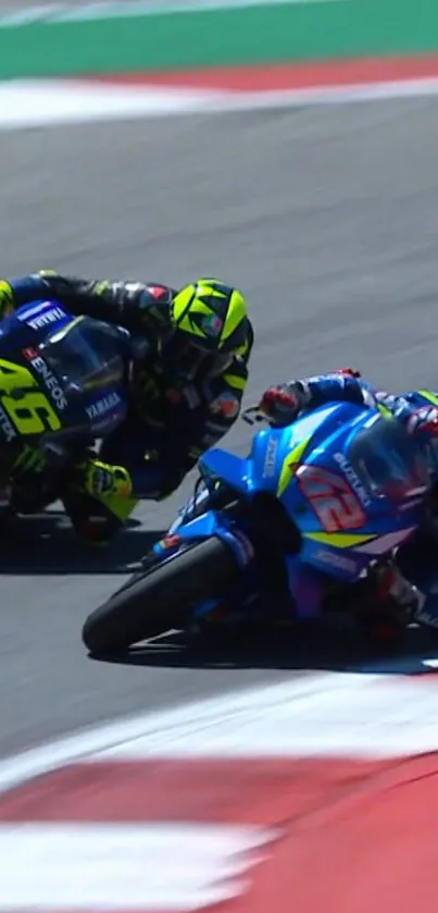 Thrilling MotoGP Race Action Wallpaper - free download