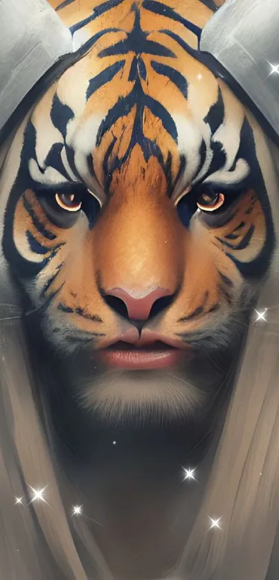 Tiger Man Fantasy Art - free download