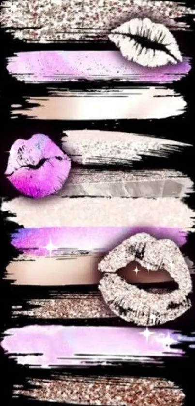 Trendy Lips Artistic Wallpaper - free download