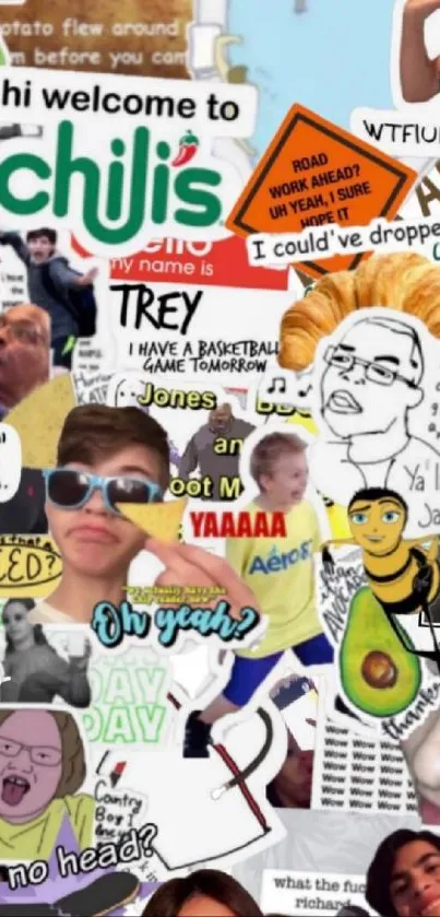 Trendy Meme Collage Wallpaper - free download