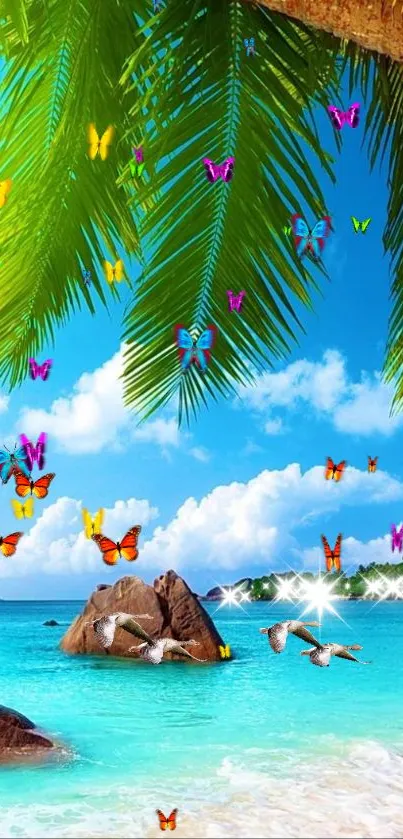 Tropical Beach Mobile Wallpaper - free download