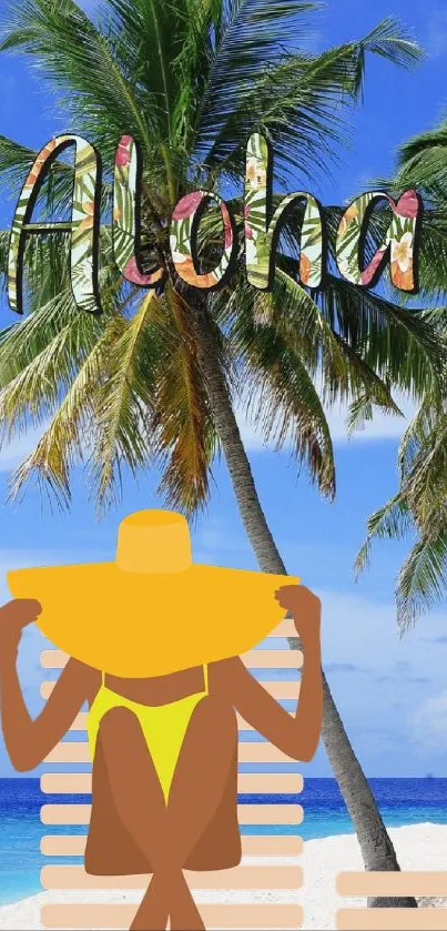 Tropical Beach Aloha Wallpaper - free download