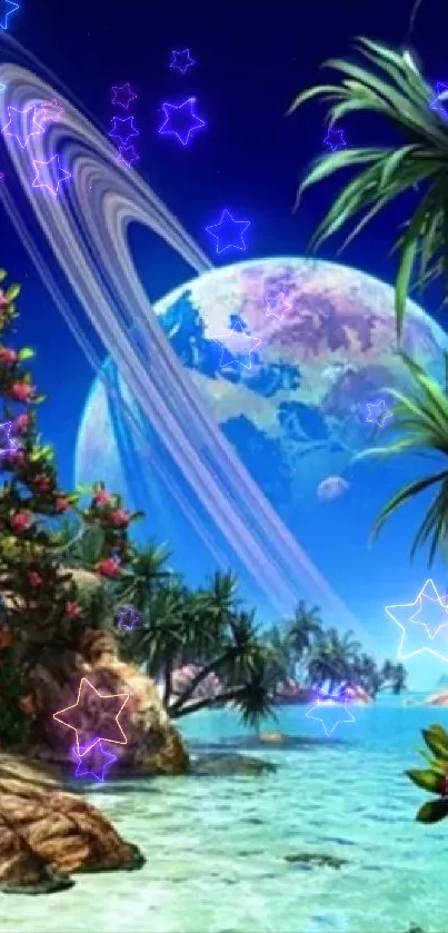 Tropical Cosmic Fantasy Scene - free download