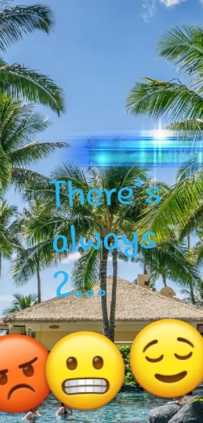 Tropical Emoji Paradise Wallpaper - free download