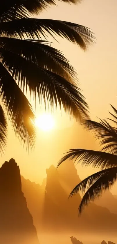 Tropical Sunset Wallpaper - free download