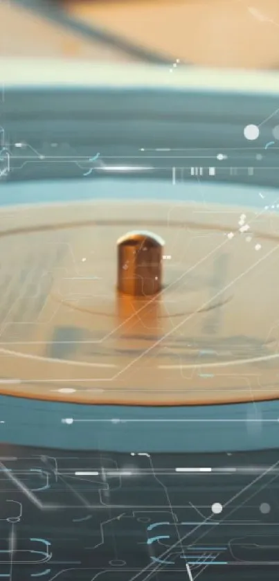 Turntable Tech Blue Wallpaper - free download