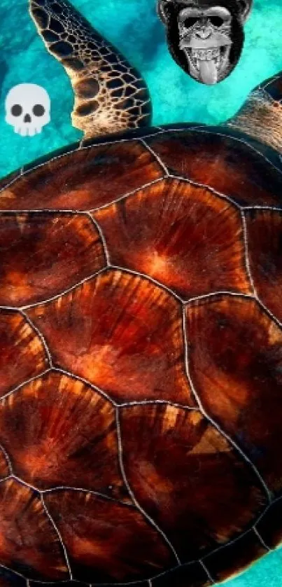 Turtle Ocean Mobile Wallpaper - free download