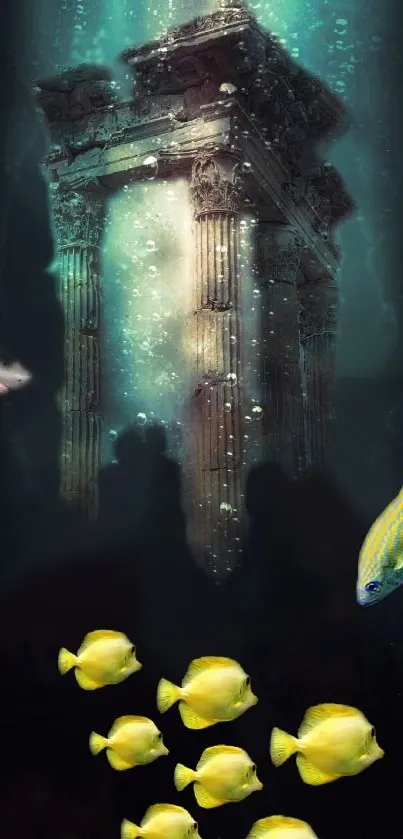 Underwater Ancient Temple Wallpaper - free download