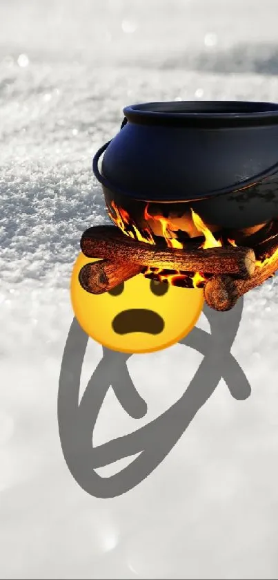 Unique Emoji Cauldron Wallpaper - free download