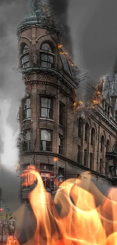 Urban Fire Fantasy Wallpaper - free download