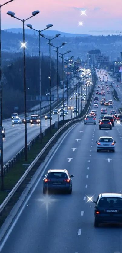 Urban Highway at Sunset Wallpaper - free download