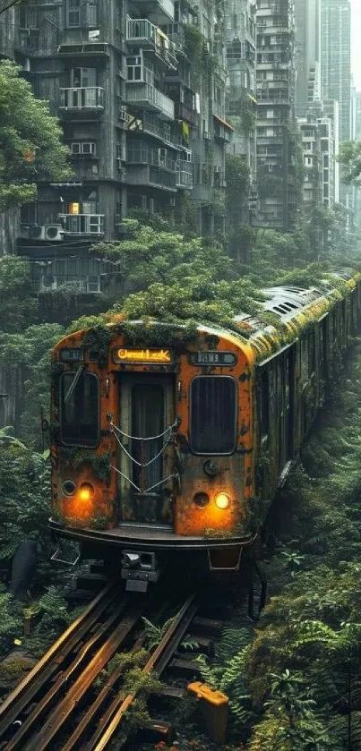 Urban Train Jungle Scene - free download