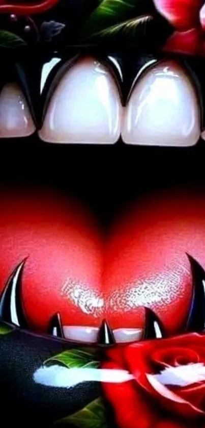 Vampire Rose Bite Art - free download