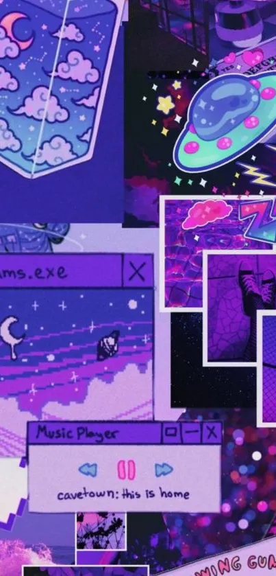 Vaporwave Dream Collage Wallpaper - free download