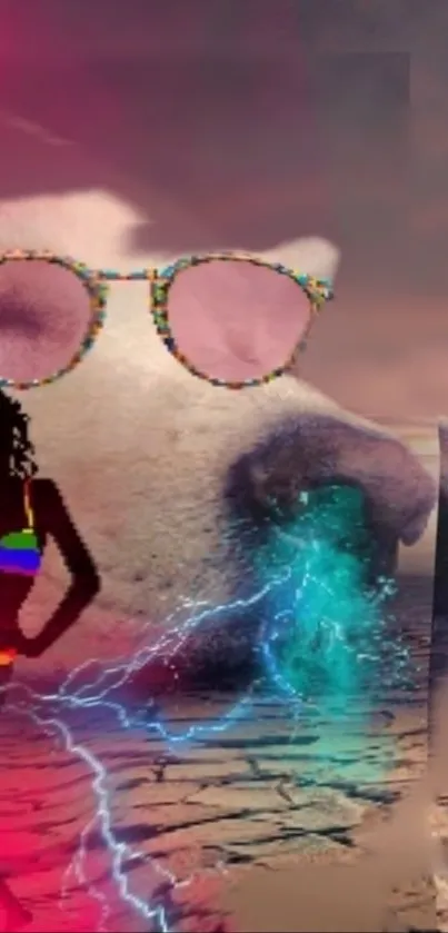 Vibrant Abstract Beach Scene - free download