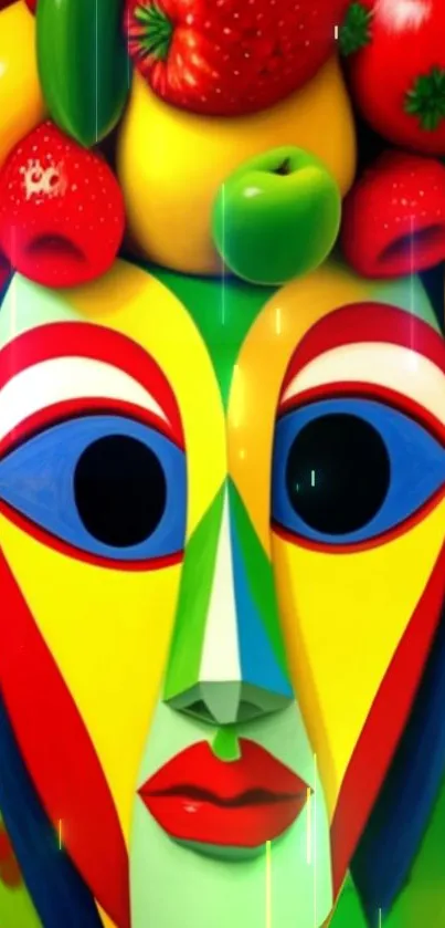 Vibrant Abstract Face Art - free download