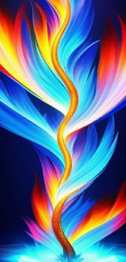 Vibrant Abstract Flame Art - free download