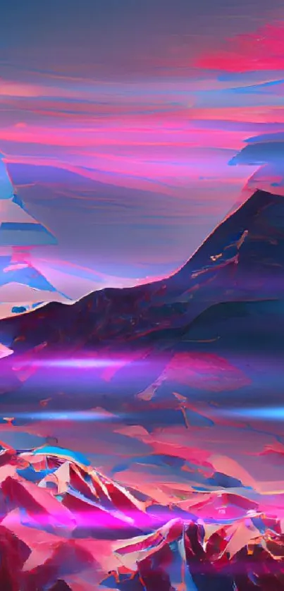 Vibrant Abstract Mountain Wallpaper - free download