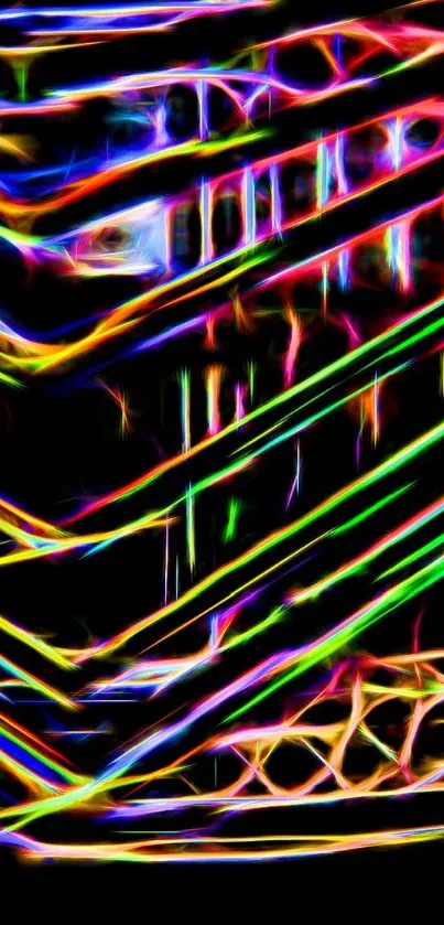 Vibrant Abstract Neon Art - free download