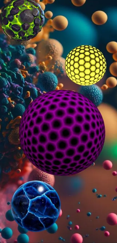 Vibrant Abstract Spheres Wallpaper - free download