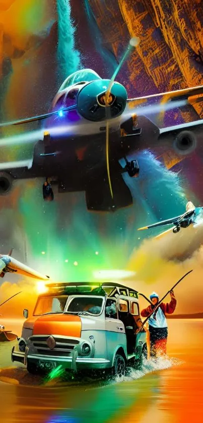 Vibrant Adventure Aerial Art - free download