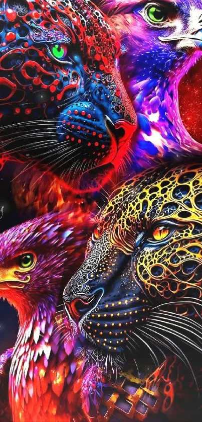 Vibrant Animal Art Wallpaper - free download