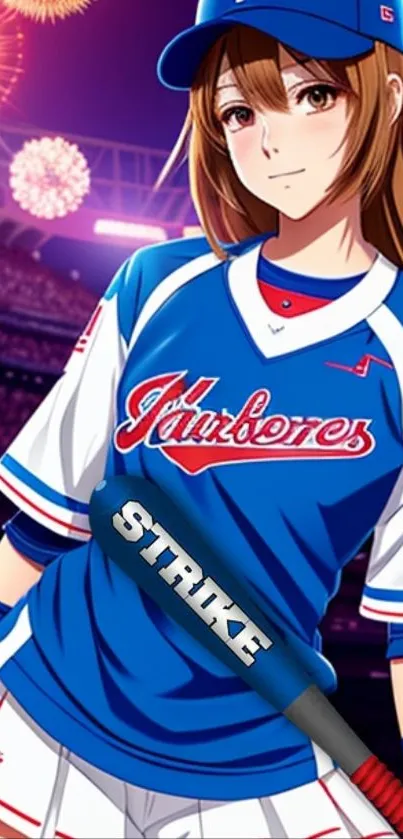 Vibrant Anime Baseball Wallpaper - free download