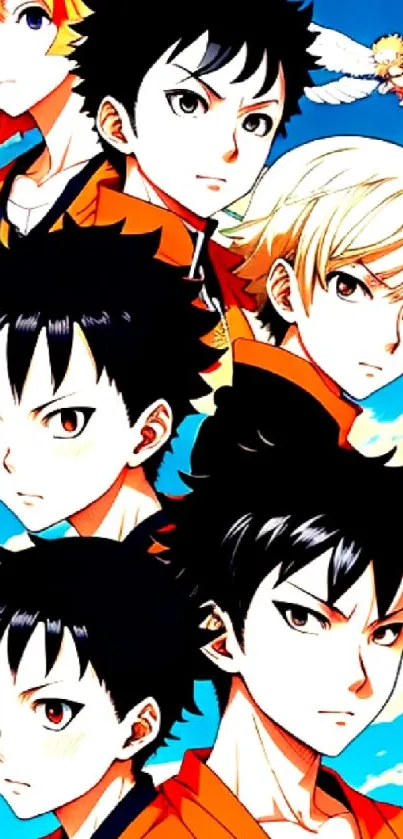 Vibrant Anime Character Collage - free download
