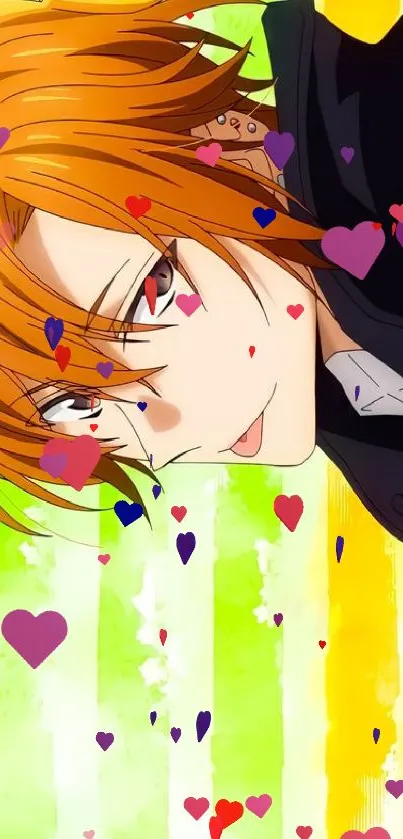 Vibrant Anime Heart Wallpaper - free download