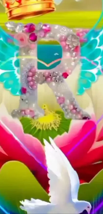 Vibrant Artistic Letter R Wallpaper - free download