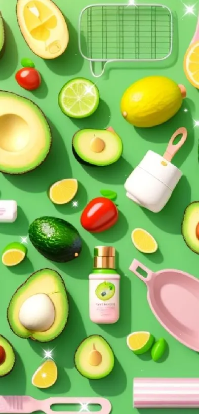 Vibrant Avocado Green Aesthetic - free download