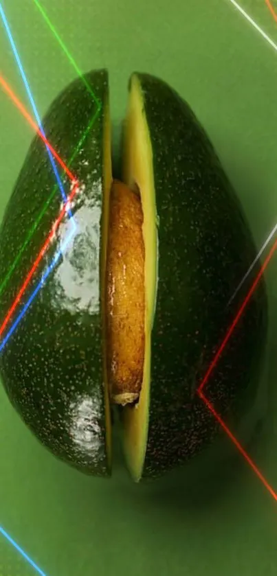 Vibrant Avocado Laser Wallpaper - free download
