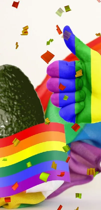 Vibrant Avocado Rainbow Art - free download