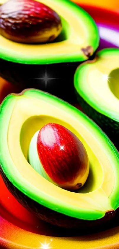 Vibrant Avocado Wallpaper Art - free download