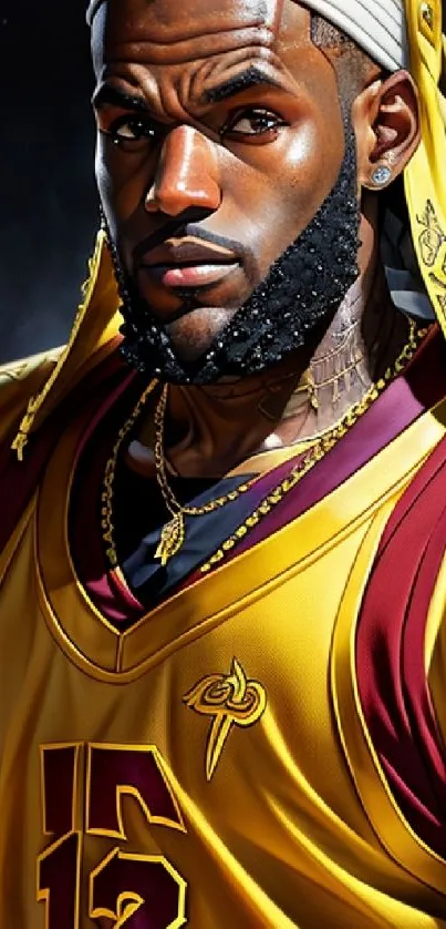 Vibrant Basketball Star Art - free download