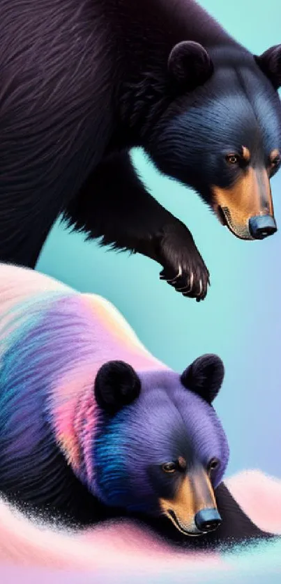 Vibrant Bear Art Wallpaper - free download