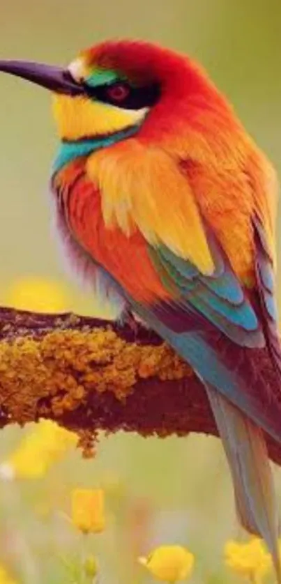 Vibrant Bird Wallpaper Art - free download