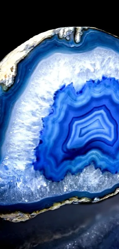 Vibrant Blue Agate Gem Wallpaper - free download