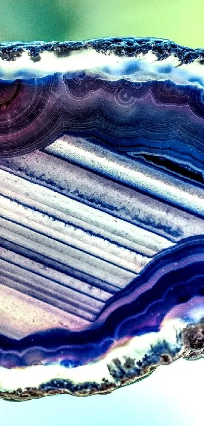 Vibrant Blue Agate Slice Art - free download