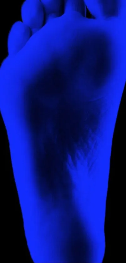 Vibrant Blue Foot Silhouette - free download