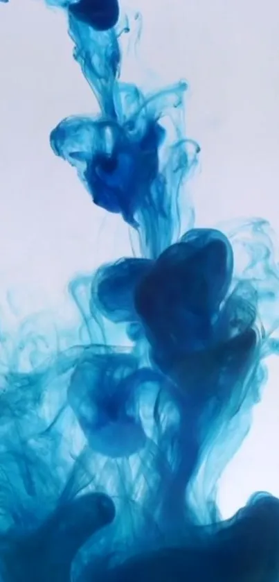 Vibrant Blue Ink Flow Art - free download