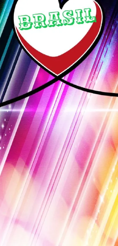 Vibrant Brazil Heart Wallpaper - free download