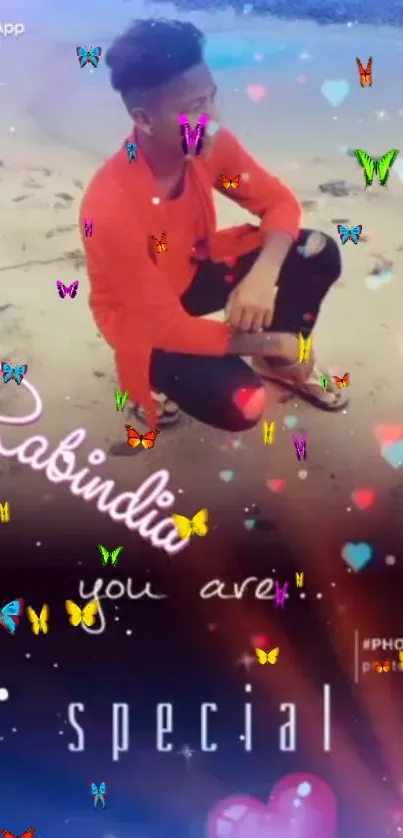 Vibrant Butterfly Beach Vibes - free download