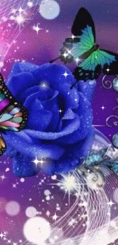 Vibrant Butterfly Rose Art - free download
